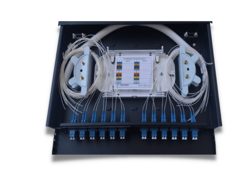 Bandeja de distribución de fibra óptica ODF - Microlink